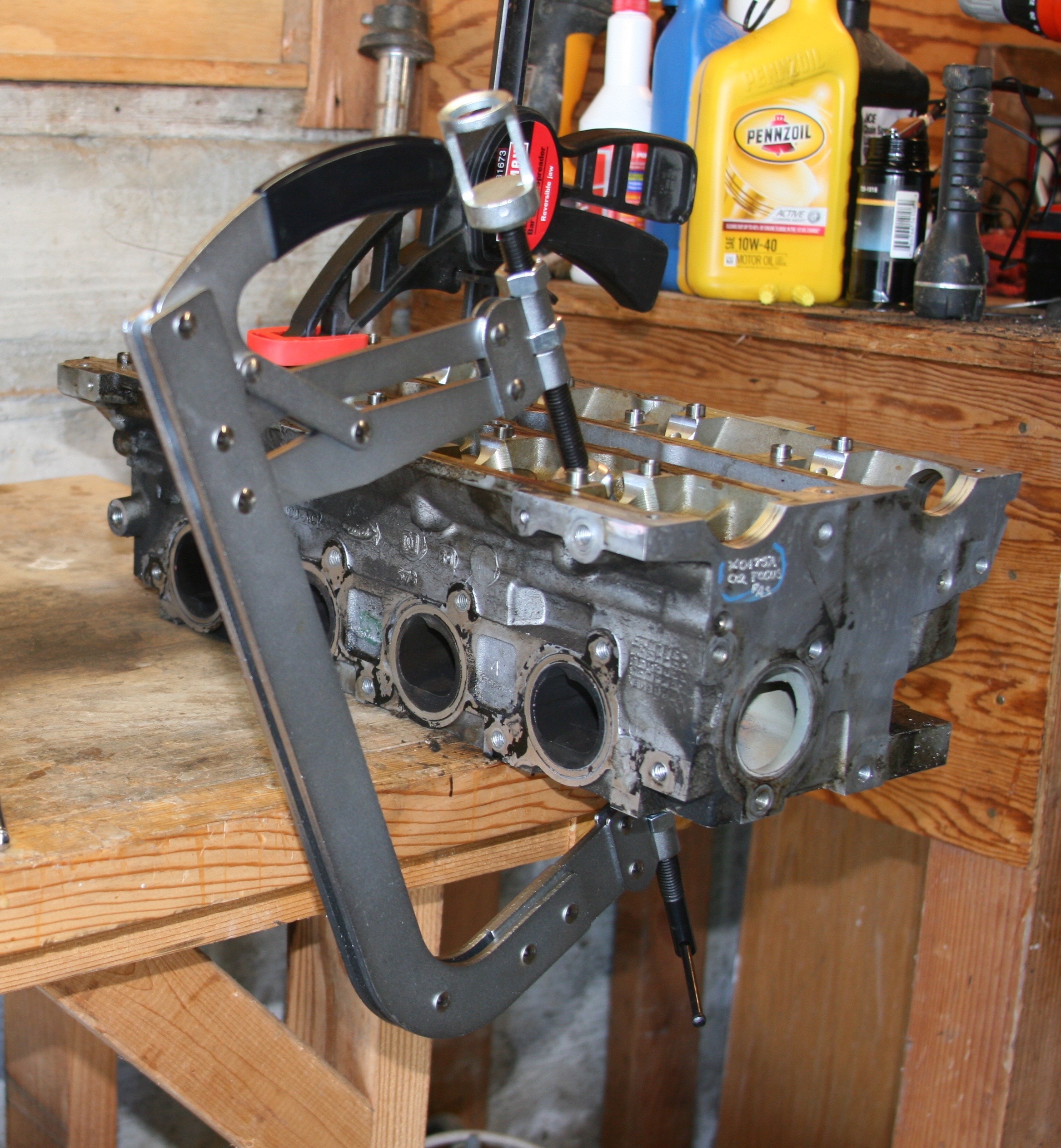 Cylinder Head Disassembled And Reassembled Junk Yard Zetec