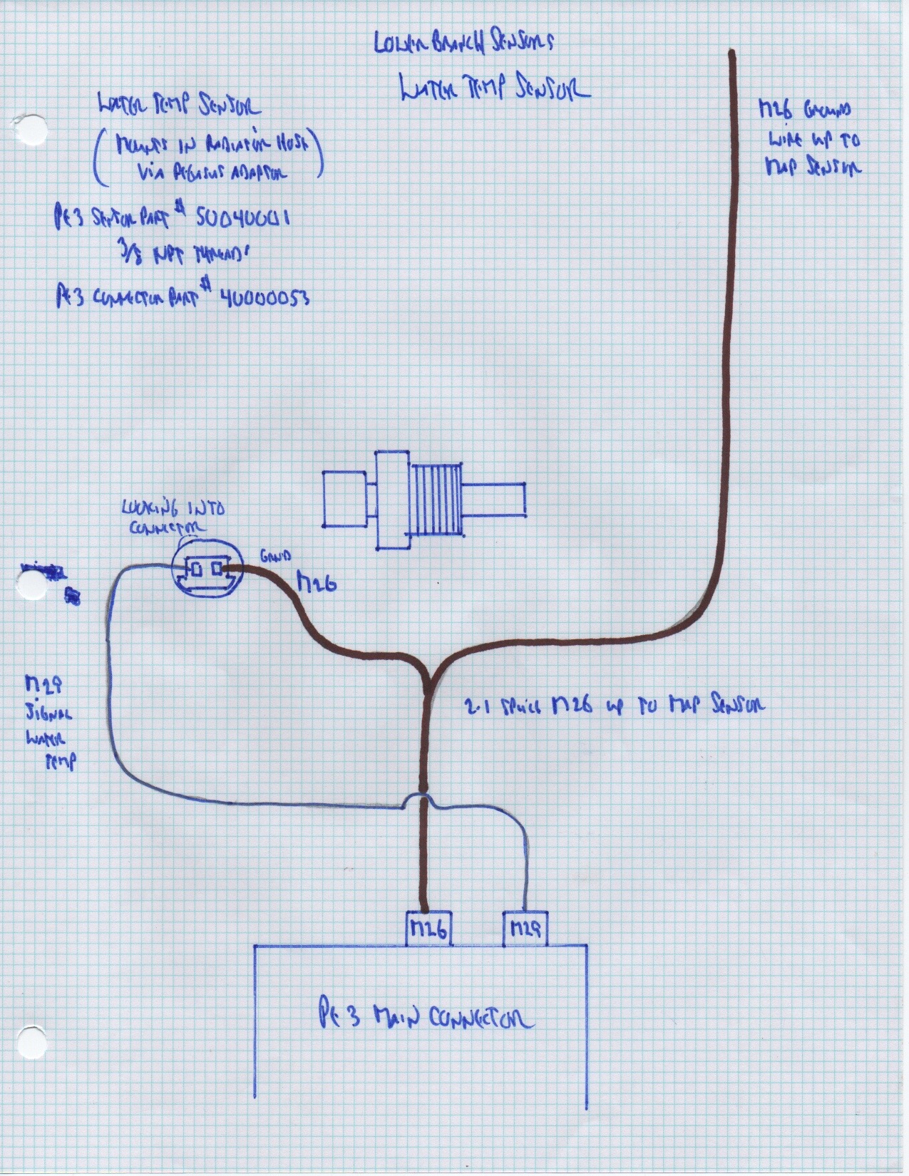 Water Temperature Sensor Placement and Wiring – Junk Yard Zetec